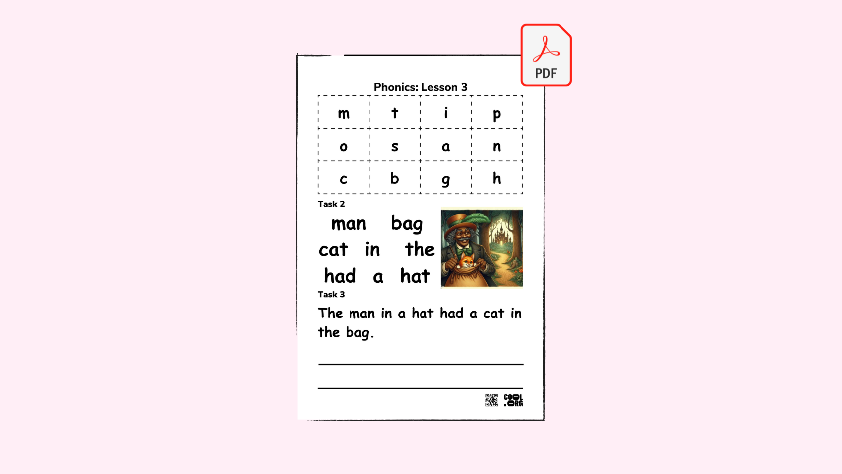 Phonics 3 Worksheet | Cool.org
